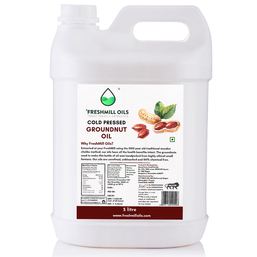Cold Pressed Groundnut Oil – FreshMill Oils