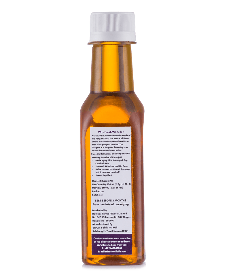Cold Pressed Karanj Oil 200ml – FreshMill Oils